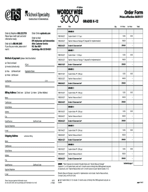 Fillable Online Order Form - EPS School Specialty Fax Email Print ...