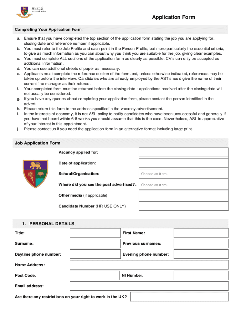 Fillable Online What Is a Job Application Form? (With Example)Indeed ...