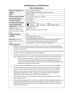 Fillable Online Briefing Paper and Staff Report - Proposed Amendments ...