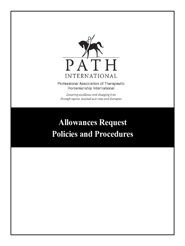 Fillable Online Allowances Request Policies and Procedures - pathintl ...