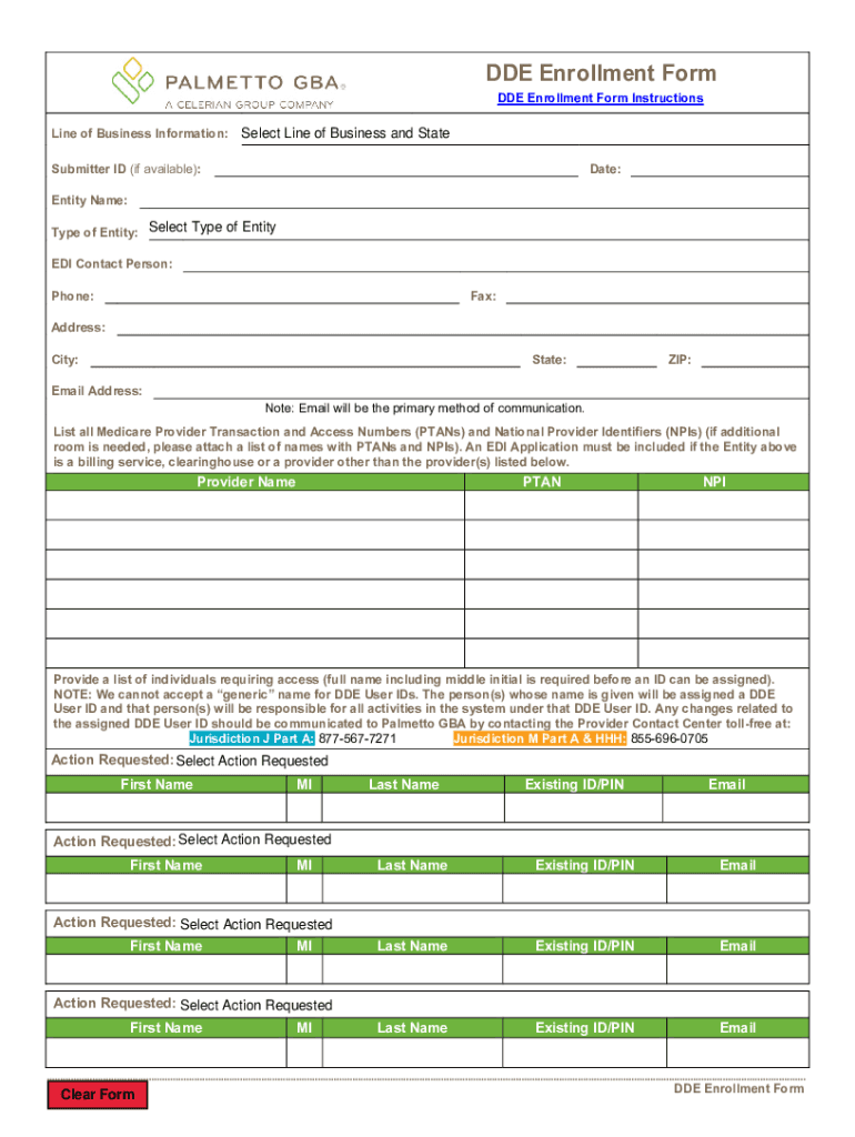 Fillable Online Dde Enrollment Form - Fill and Sign Printable Template Online Fax Email Print ...