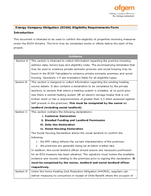 Fillable Online ECO4 Eligibility Requirements Form v1.0 Fax Email Print ...
