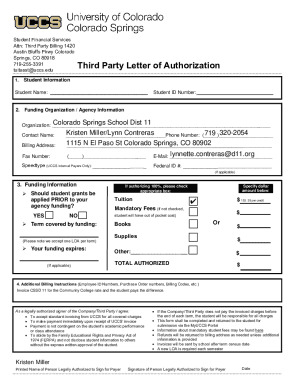 Fillable Online Third Party Letter of Authorization Fax Email Print ...
