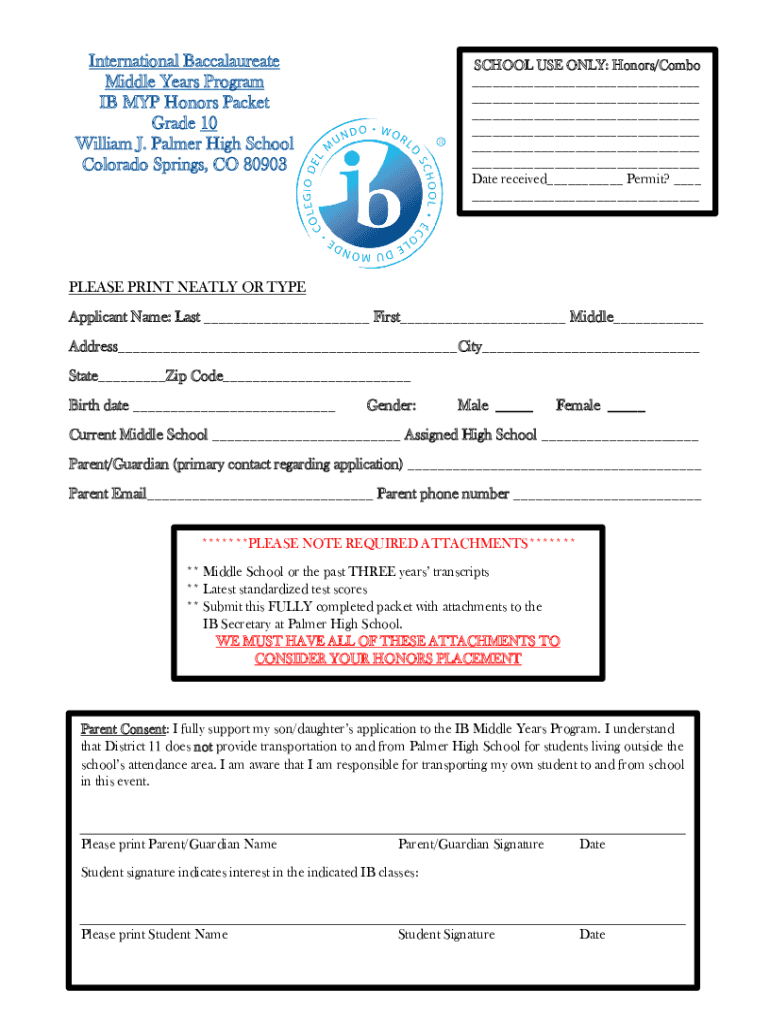 Fillable Online International Baccalaureate Middle Years Program - Virginia Beach City ... Fax ...