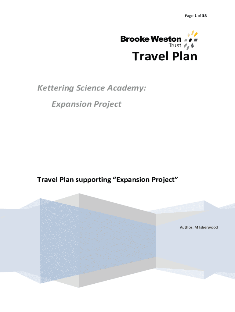 Fillable Online Travel Plan. Travel Plan supporting New Build Project ...