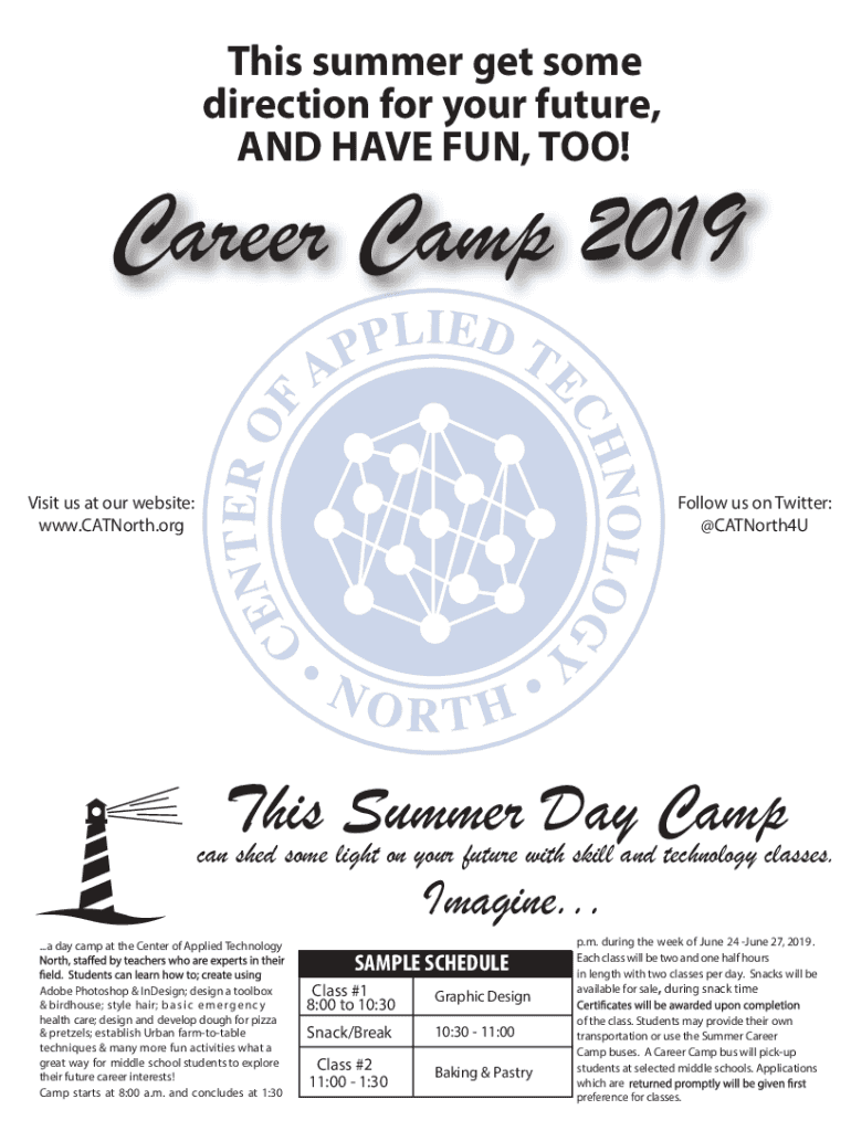 Fillable Online Find My Future: Hands-on Career Exploration Summer Camp ...