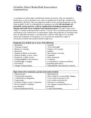 Fillable Online Concussion Form with sign.docx Fax Email Print - pdfFiller