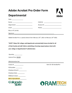 Fillable Online How to create an order form - Adobe Inc. Fax Email ...
