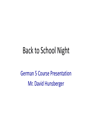 Fillable Online PPT - Back to School Night PowerPoint Presentation ...