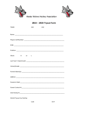 Fillable Online media.hometeamsonline.comphotoshockey20222023 Tryout ...