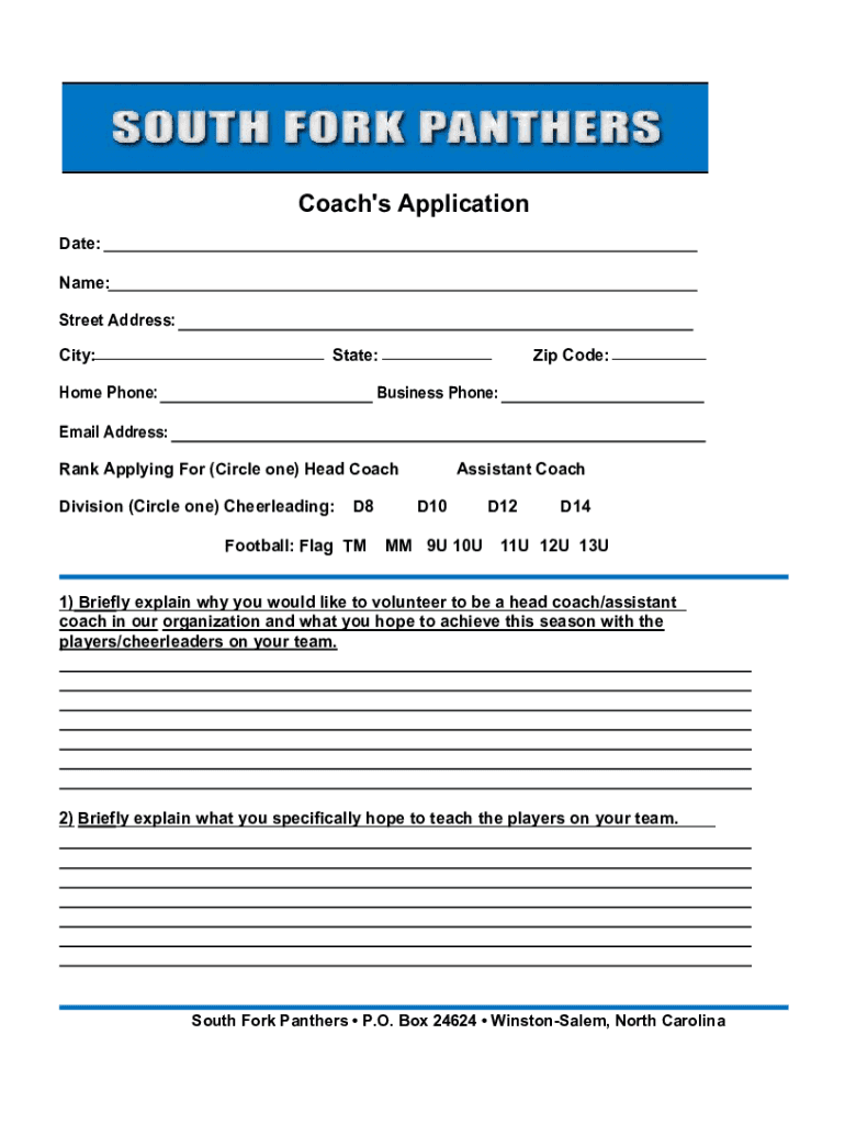Fillable Online form.jotform.com220016293056144Fall 2022 Coach ...