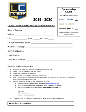 Fillable Online Event sponsorship levels: Do tiers help attract event ...