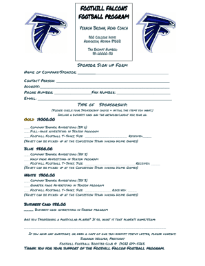 Fillable Online Company Sponsorship Form - Fill Out and Sign Printable ...