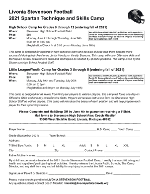 Fillable Online Stevenson High School / Homepage - Livonia Public ...