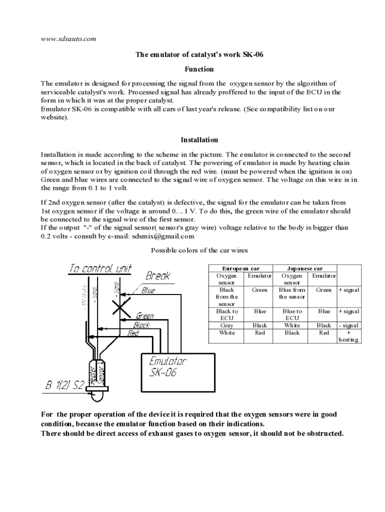 Fillable Online Emulators for the removal of the catalyst, particulate ...