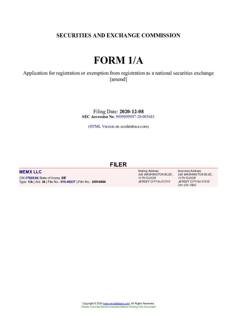 Fillable Online APPLICATION FOR, AND AMENDMENTS TO APPLICATION FOR, REGISTRATION AS A ... Fax ...