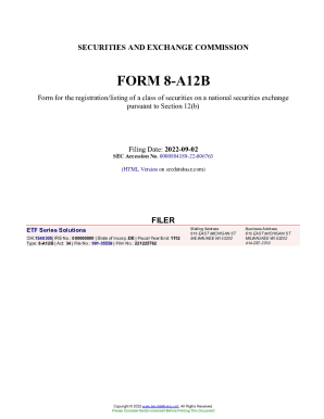 Fillable Online ETF Series Solutions Form 8-A12B Filed 2022-09-02. Accession Number Fax Email ...