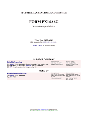 Fillable Online SEC Form PX14A6G Details and Latest Filings Fax Email ...