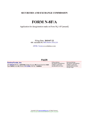 Fillable Online N-8F/A Form - Amend Application for Deregistration - Oaktree Funds ... Fax Email ...