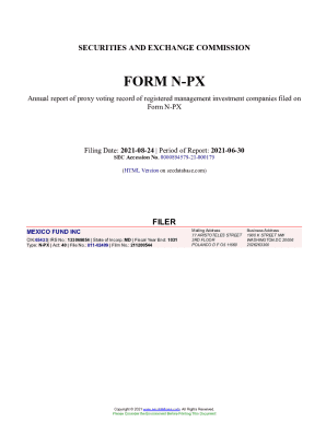 Fillable Online SEC Form 2451 (N-PX) "Annual Report of Proxy Voting ...