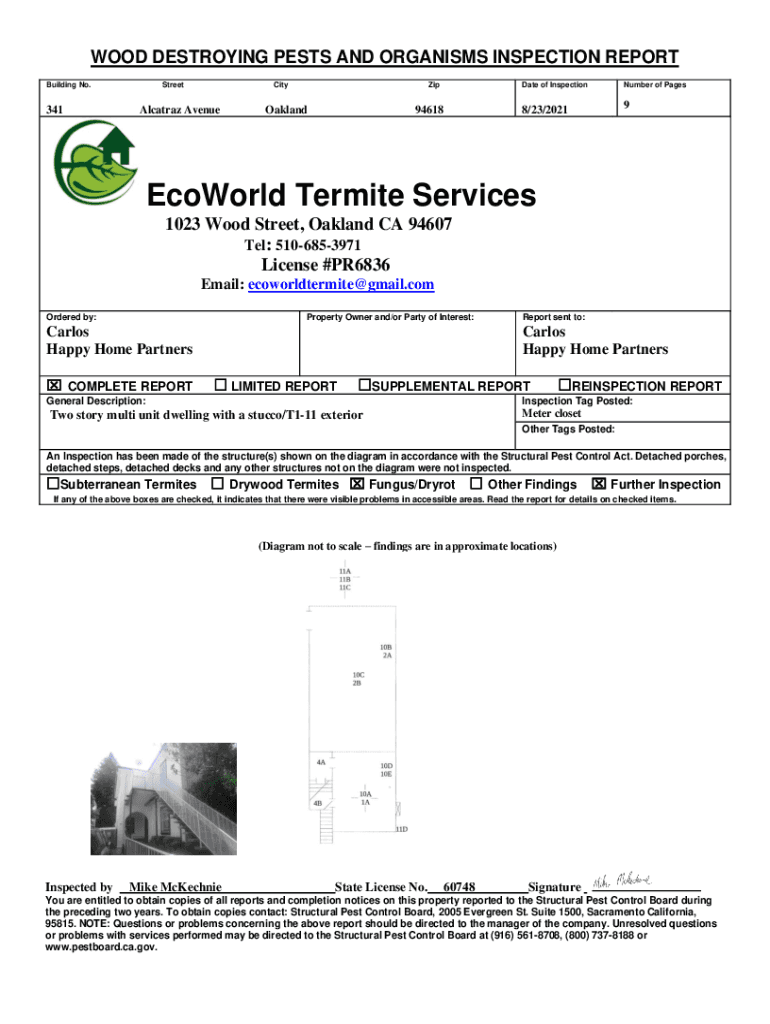 Fillable Online Understanding a Wood Destroying Organism (WDO ...