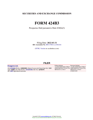 Fillable Online Prospectus - Rule 424(b)(3) - SEC.gov Fax Email Print ...