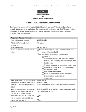Fillable Online Assessment RFQ WSWHE BOCES Forms C and G 111522. Assessment RFQ Fax Email Print ...