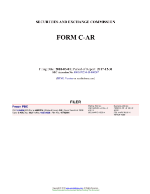 Fillable Online Powur, PBC Form C-AR Filed 2018-05-01. Accession Number ...