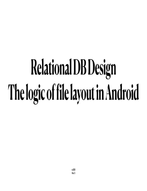 Fillable Online Relational Database Design 101 (part 1 of 3): Designing ...