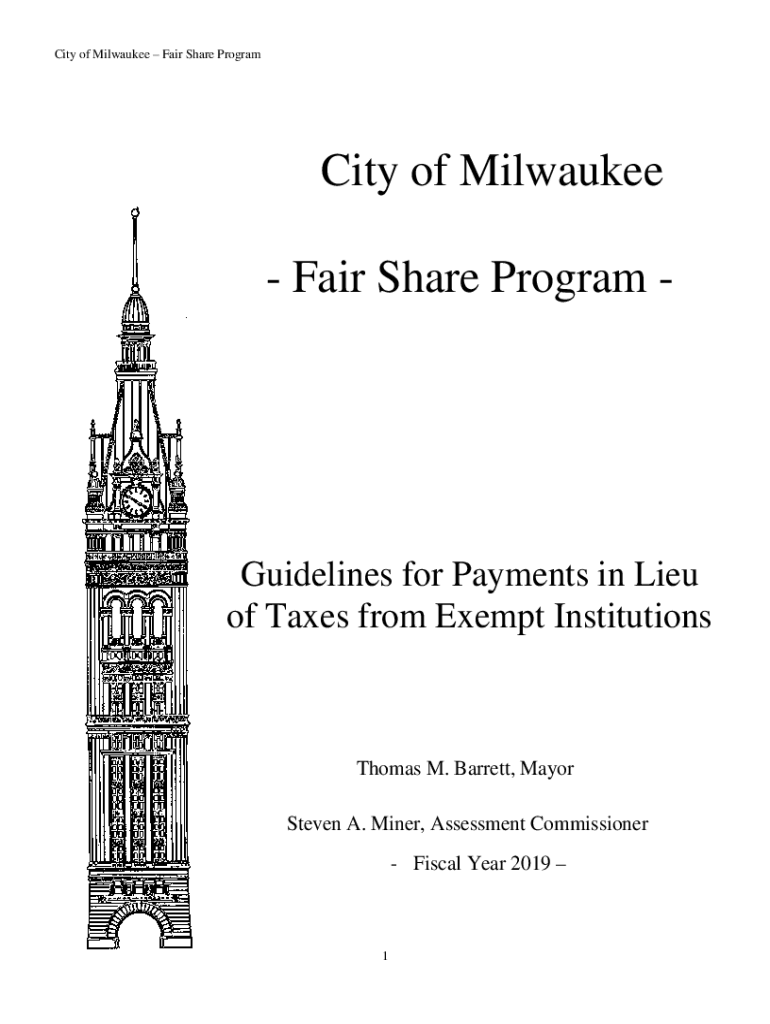 Fillable Online city milwaukee city.milwaukee.govThe-Fair-Share-ProgramFair Share Program ...