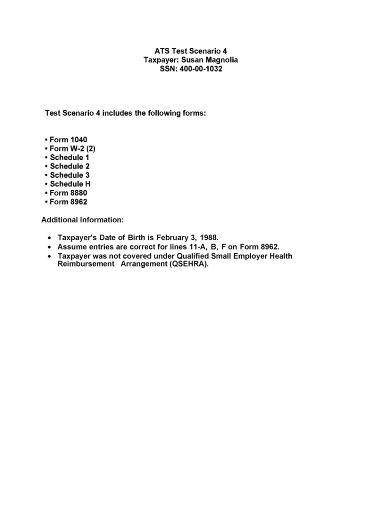 Fillable Online TY 2019 1040 ATS Scenario 4 09252019 - IRS tax forms ...