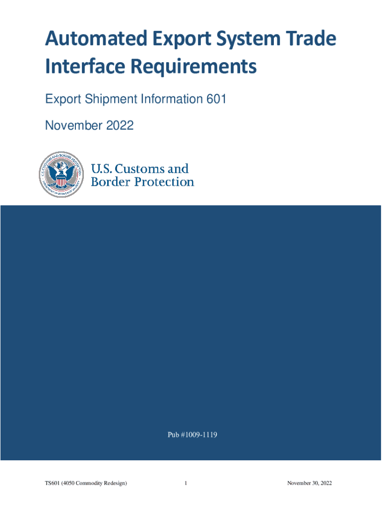 Fillable Online Filing Your Export Shipments through the Automated ...