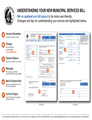 Fillable Online A Guide To Understanding Your Municipal Bill ...