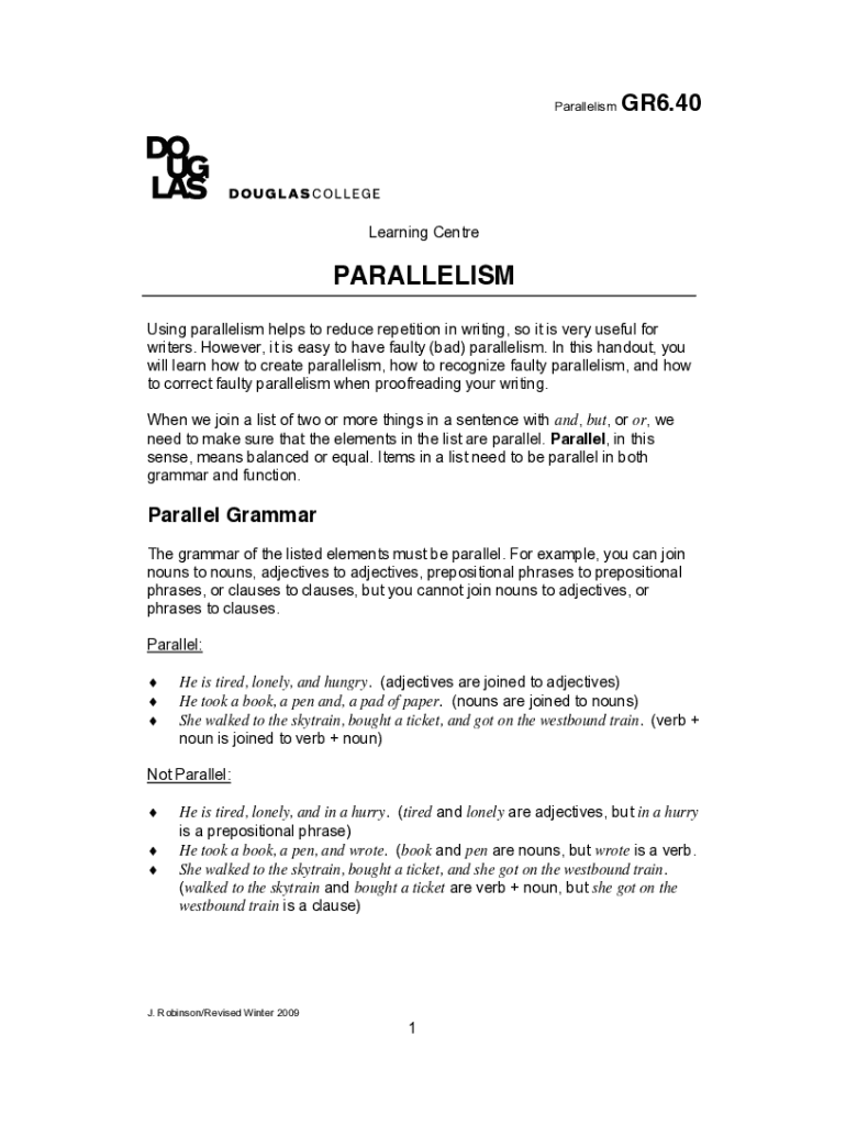 Fillable Online How to Use Parallelism Correctly: 10 Steps (with Pictures) - wikiHow Fax Email ...