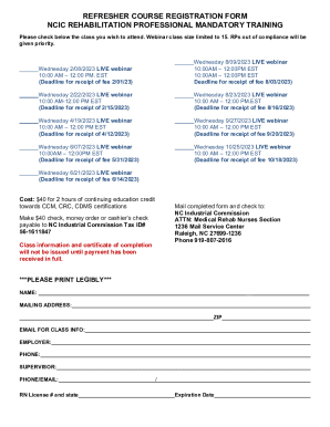 Fillable Online Fillable Online ic nc REGISTRATION FORM NCIC ...