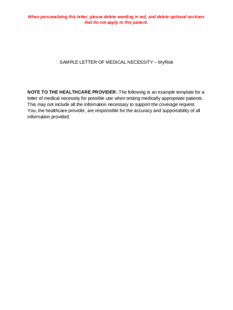 Sample Letter of Medical Necessity - Pfizer Oncology Together Doc ...