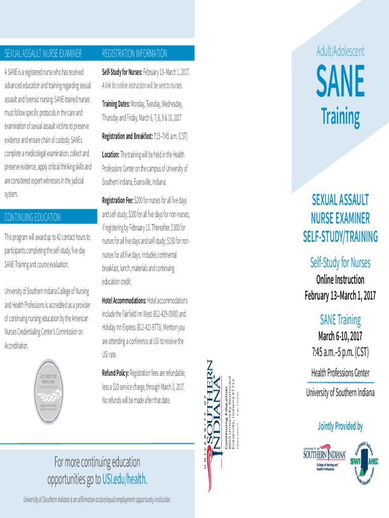 Fillable Online How to Become a Sexual Assault Nurse Examiner (SANE ...