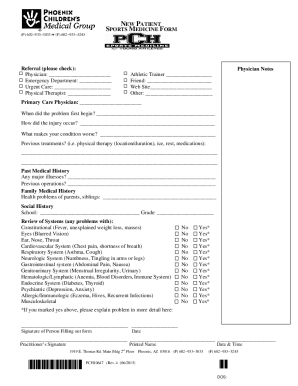 Fillable Online Free Medical Form TemplatesSmartsheetPatient Care ...