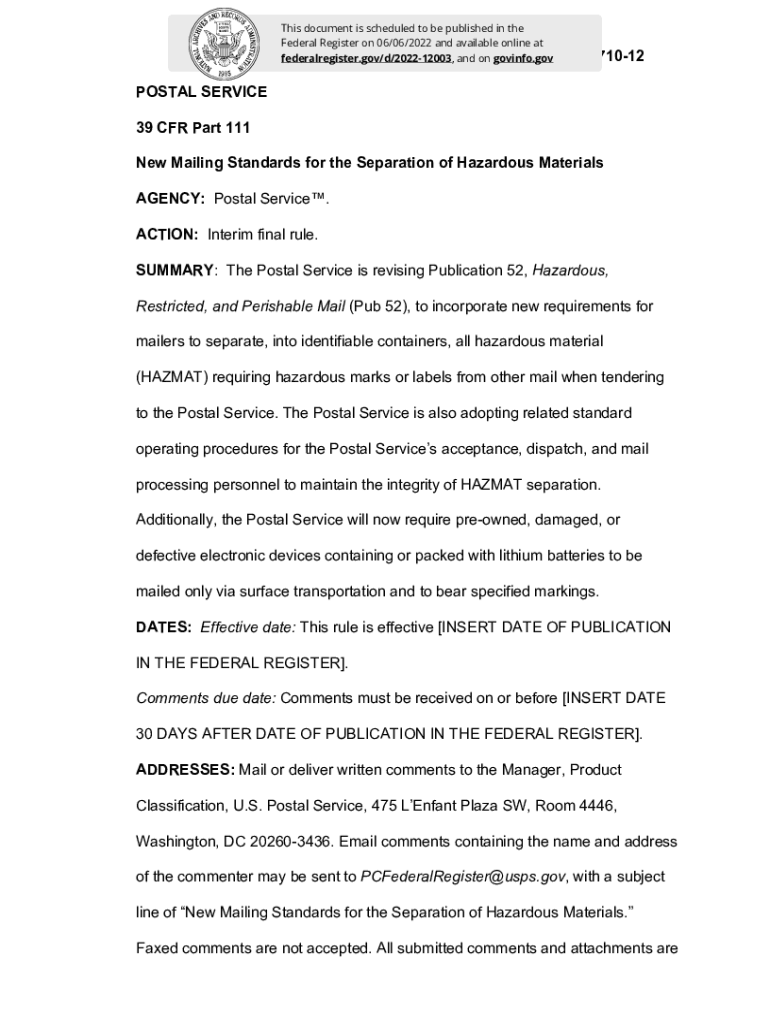 Fillable Online Federal Register Documents on Public Inspection for ...