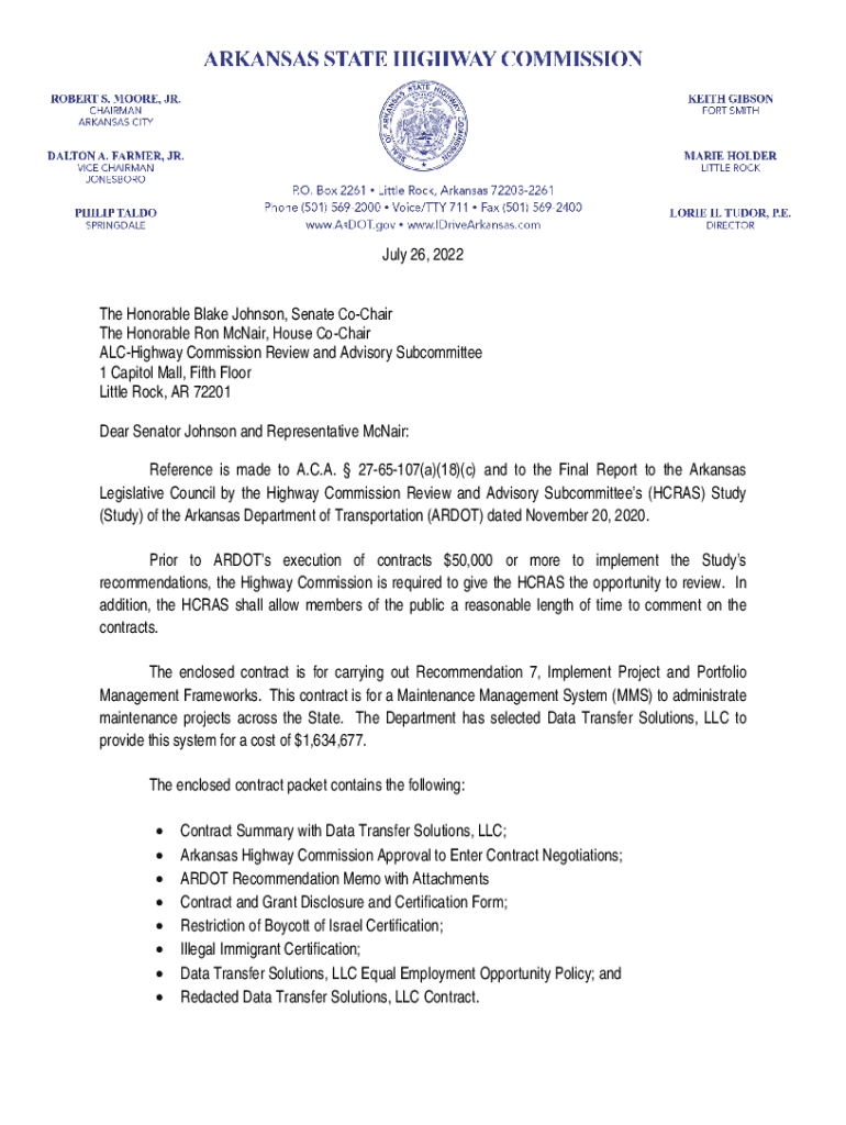 Fillable Online The Honorable Blake Johnson, Senate Co-Chair The ...