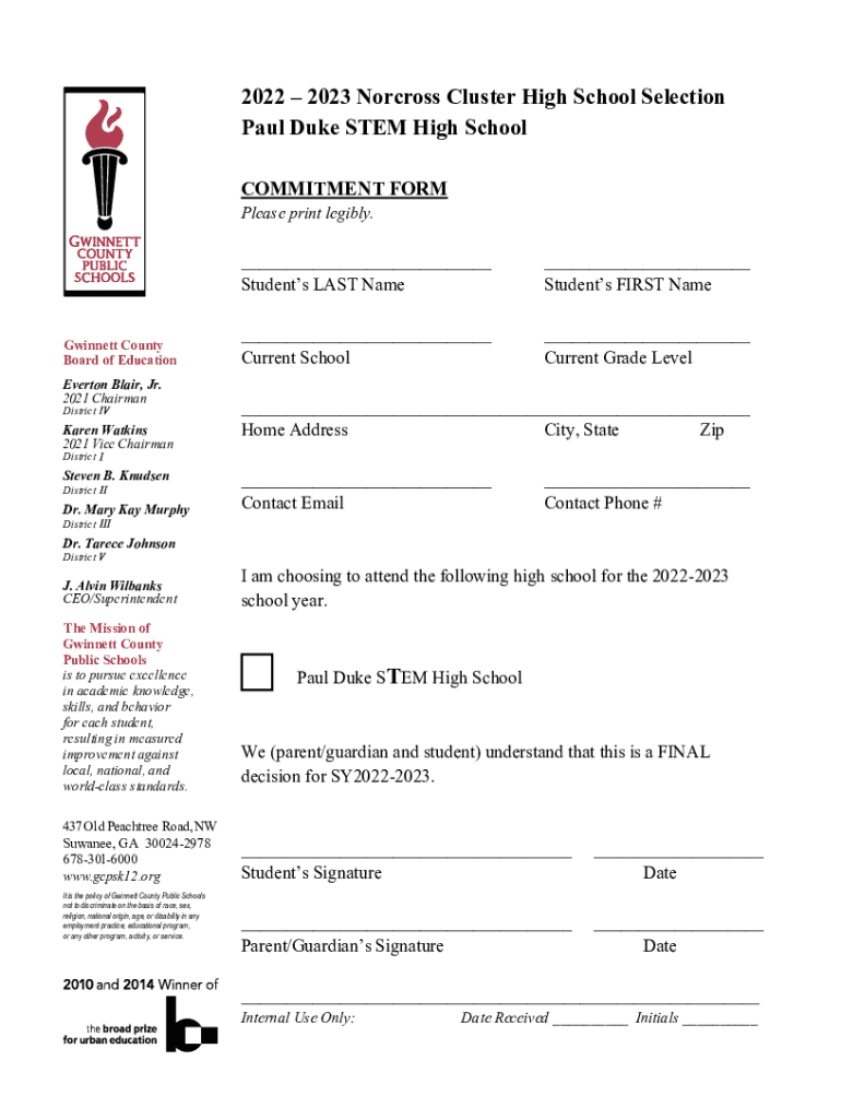 Fillable Online gcps-foundation.orgpaul-duke-stem-high-schoolPaul Duke ...