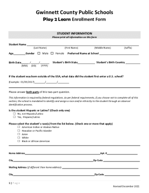 Fillable Online Gwinnett County Public Schools Student Records RequestsGwinnett County Public ...