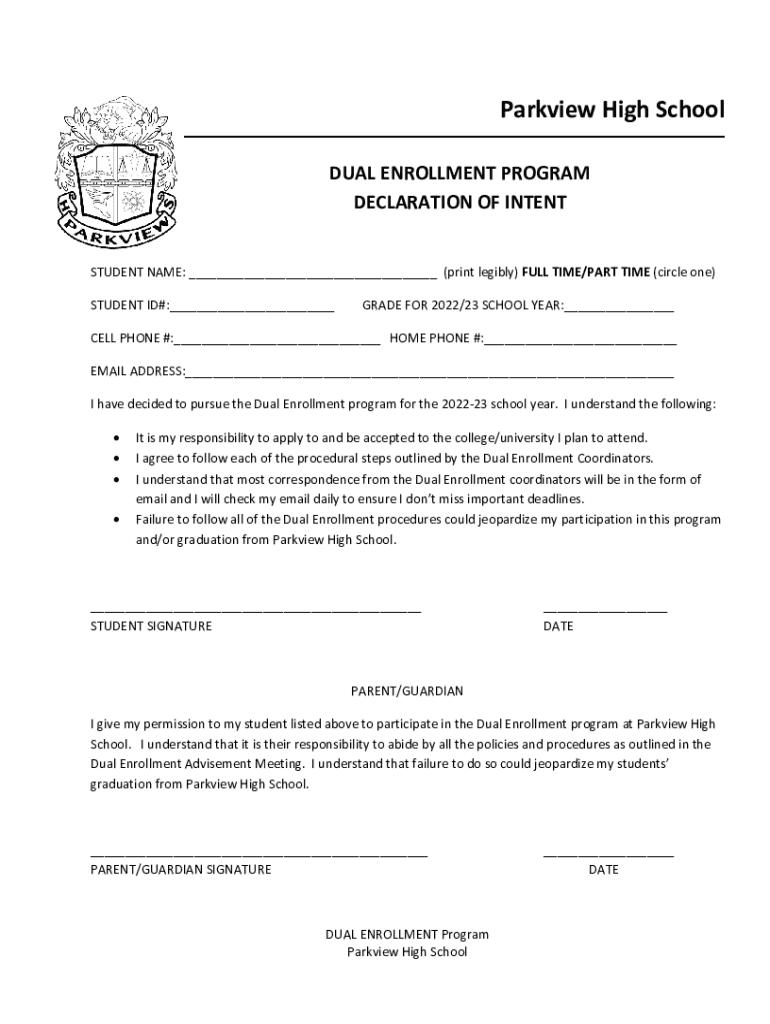 Fillable Online DE Declaration of Intent Form Fax Email Print - pdfFiller