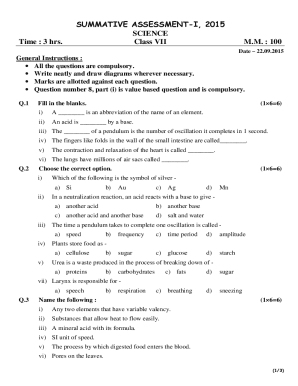 Fillable Online Summative Assessment II (SA 2 -Term II) MAX. Marks: 90 ...