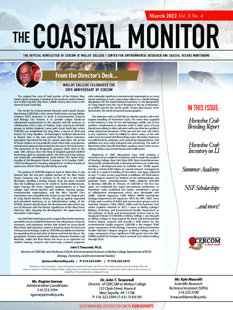 Fillable Online the coastal monitor - Molloy College Fax Email Print ...