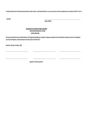 Fillable Online whitestown in I hereby certify that each of the above ...