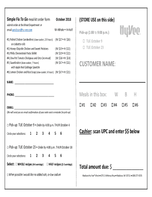 Fillable Online Meal Kit Delivery Order Form TemplateJotform Fax Email ...
