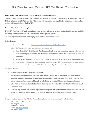 Fillable Online IRS Data Retrieval Tool and Inaccurate $1 Adjusted ...