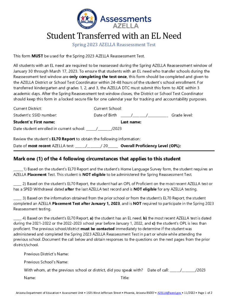 Fillable Online chinleusd.k12.az.usappsevents2Spring 2023 AZELLA ...