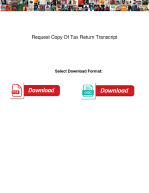Fillable Online Request Copy Of Tax Return Transcript. Request Copy Of ...